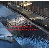 China AISI304 Stainless Steel Water Ripple Sheet 4ft*8ft Embossed Sheet Gold Bule Black Brooze Color for sale