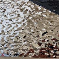 China Water Ripple Wall Panel Embossed Stainless Steel Sheet 304 316 Mirror  Finishing for sale