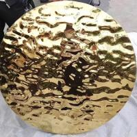 China Water Ripple Mirror Polished Stainless Steel Sheet 0.3 - 3.0mm Gold Sliver Color for sale