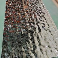 China Water Ripple Stainless Steel Sheet For Dining Room Walls Ceiling Panels for sale