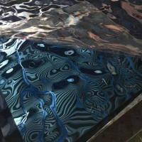 China 8K Mirror Stamped Decorative Stainless Steel Sheet 201 Water Ripple Stainless Steel Panels for sale