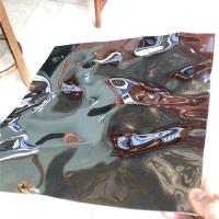 China Laser Film Protect 201 304 316L Stainless Steel Water Ripple Sheet / Water Wave SS Sheet for sale