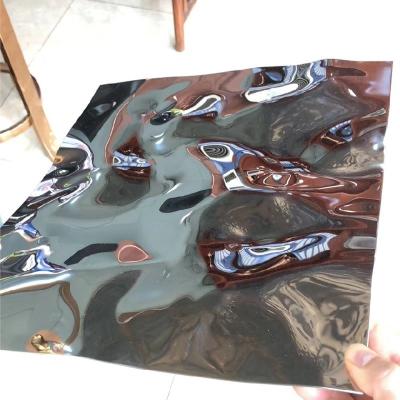 China Laser Film Protect 201 304 316L Stainless Steel Water Ripple Sheet / Water Wave SS Sheet for sale