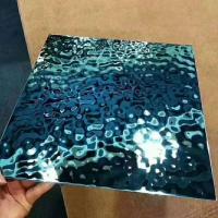 China Laser Film Protect 201 304 316L Stainless Steel Water Ripple Sheet / Water Wave SS Sheet for sale