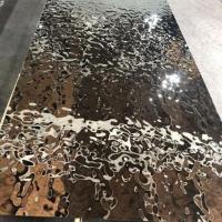 China 1000 x 2000mm 1219 x 2438mm Standard Size Water Ripple Stainless Steel Sheet AISI304 for sale