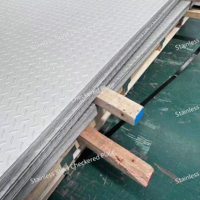 China 304 Stainless Steel Checkered Plate Thickness 3.0mm 4.0mm 5.0mm 6.0mm For Floor for sale