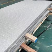 China Anti Slip Stainless Steel Checkered Plate Sheet 316L / 1.4404 SS Plates for sale
