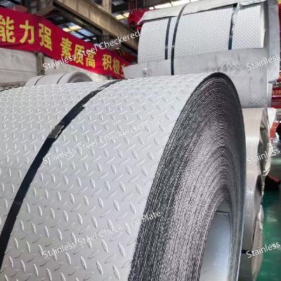 China Anti Slip Stainless Steel Checkered Plate Sheet 316L / 1.4404 SS Plates for sale
