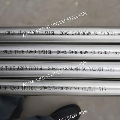 China ASTM A269 TP304 Stainless Steel Seamless Pipe BA Bright Anealed Finishing for sale