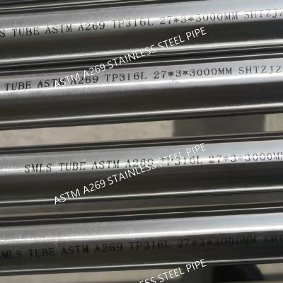 China TP304 TP316L Stainless Steel Pipe Seamless Pipe Precison Cold Drawn SS Pipes ASTM A269 for sale