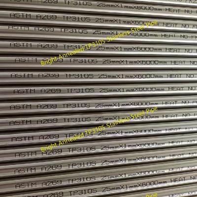 China Bright Annealed TP310S Stainless Steel Seamless Pipe ±0.05mm Diameter Tolerance for sale