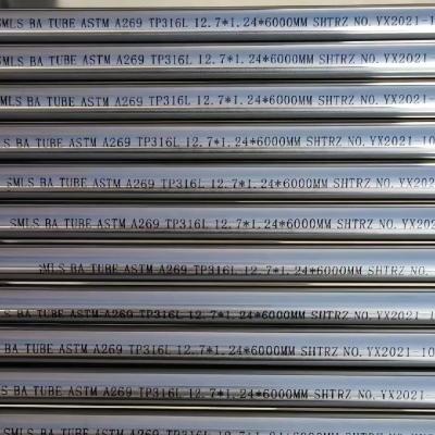 China Bright Annealed AP BA EP Stainless Steel Pipe TP316L SS Pipe Precision Tube for sale