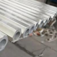 China TP304 Stainless Steel Hexagonal Pipe Tube Hot Rolled Bright Polished Hairline Finishing SS Pipe for sale