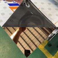 China HONGWANG Stainless Steel Sheet Gold Mirror, Black Mirror Finishing With Anti-Fringer Print Treatment for sale