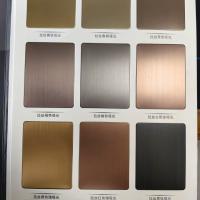 China SUS304 Stainless Steel Sheet PVD Film Protect With Gold , Black , Bronze , Sliver Color for sale