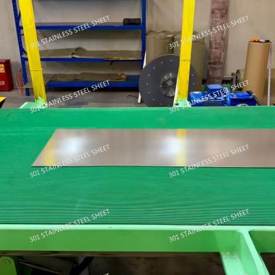 China 301 / SUS301 / 1.4310 Stainless Steel Sheet 0.1 - 3.0mm Thickness Precision Slit Cutting Without Burr With EN 10204-3.1 Certificate for sale