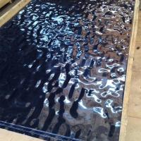 China AISI304 Mirror Surface Water Ripple Stainless Steel Sheet with Laser Film for Decorative Applications for sale