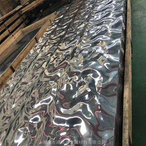China AISI 304 Grade 0.3 - 3.0mm Thickness Polished Surface Stainless Steel Water Ripple Sheet for Decorative Applications for sale