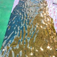 China AISI304 1000 x 2000mm Water Ripple Stainless Steel Sheet with Polished Surface for Decorative Applications for sale