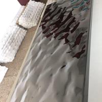China 304 Grade Water Ripple Pattern Stainless Steel Sheet with 0.3 - 3.0mm Thickness for Decorative Applications for sale