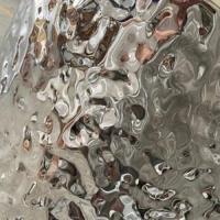 China 8K Mirror Finish Stainless Steel Sheet with 0.3 - 3.0mm Thickness for Ceiling and Cladding Decorative Water Ripple Panels for sale