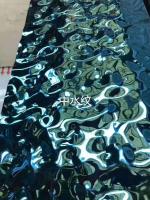 China 201 304 Grade Stainless Steel Press Plate with Water Ripple Pattern and Polished Surface for Decorative Applications for sale