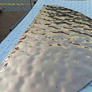 China 304 Grade Water Ripple Design Embossed Stainless Steel Sheet 0.3 - 3.0mm Thickness for Decorative Applications for sale