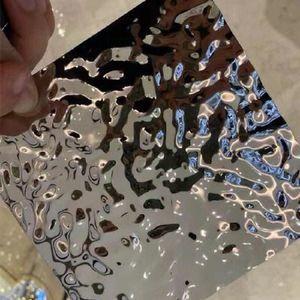 China Water Ripple Wall Panel Stainless Steel Sheet with Mirror Finishing 304 Grade 0.3 - 1.5mm Thickness for sale
