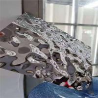 China Gold Mirror Finish Water Ripple Stainless Steel Sheet Grade 201 304 430 with 0.3-3.0mm Thickness for Decorative Applications for sale