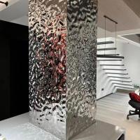 China 304 Grade Water Ripple Stainless Steel Sheet with 0.3 - 1.5mm Thickness and Polished Surface for Decorative Applications for sale