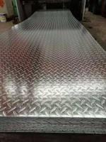 China A36 Galvanized Diamond Embossed Steel Plate Hot Rolled Checker Plate for Construction and Shipping for sale