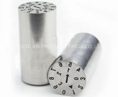 China SUS420 Replaceable Core Date Stamp for Injection Mold with 48-54 HRC Hardness for sale
