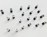 China Standard Interchangeable SUS420 Material 48~54HRC Hardness +/-0.01mm Tolerance Date Inserts Mold Date Stamp for Plastic Mould for sale