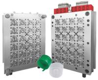 China Multi-Cavity Flip Top Cap Injection Mold with Precision Hinge-Forming and High-Polish Cavity Surfaces for Plastic Bottle Closures for sale