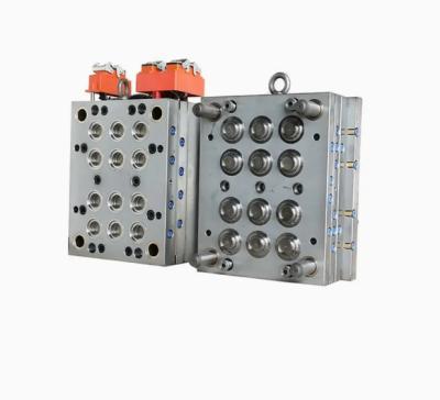 China 12-Cavity Valve Gate Hot Runner Bottle Cap Injection Mold for Plastic Closure Production with 3,000,000 Shots Life Time for sale