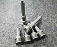 China Precision CNC Machined Parts and Threaded Turned Components with 1.2312 Material, 48-52HRC Hardness, and +/-0.01mm Tolerance for sale