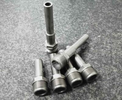 China Precision CNC Machined Parts and Threaded Turned Components with 1.2312 Material, 48-52HRC Hardness, and +/-0.01mm Tolerance for sale