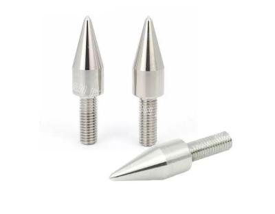 China SS304 CNC Machined Parts CNC Turning Parts Slender Shaft with Polished Finish and +/-0.01-+/-0.05mm Tolerance for sale