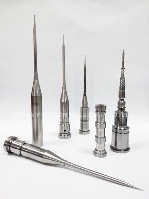 China Custom S136 SKD61 SKH51 Material Mold Core Pins with 48-53HRC Hardness and +/-0.005mm Tolerance for Medical Plastic Molds for sale