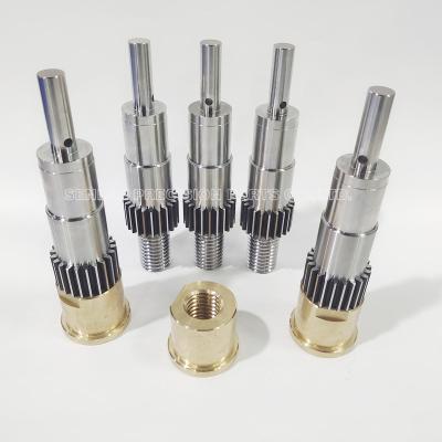 China Brass Precision Plastic Mould Parts Thread Core with Coarse Pitch Axles and Customized Size High Precision Grinding for sale