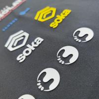 China Matte Surface Silicone Heat Transfer Logo Flat Screen Printing Logo Customized for sale