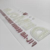 China 3D Numbers Letter Name Silicone Heat Transfer Logo Custom Eco Friendly for sale