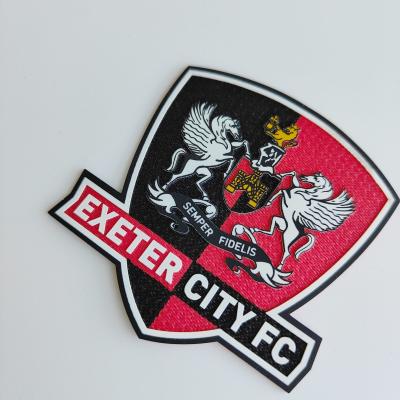 China Embroidery Silicone 3D Heat Transfer Patches Washable Customized for sale