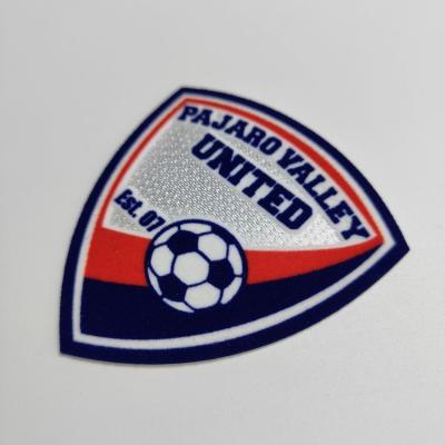 China 3D Custom Flocking Logo Apparel Embroidery Heat Transfer Patches for sale