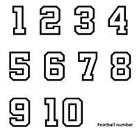 China Screen Printed Numbers And Letters 25cm Heat Press Numbers For Jerseys Classic Style for sale