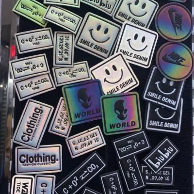 China OEM ODM Reflective 3D Heat Transfer Patches Rubber Heat Transfer Labels For Garments for sale
