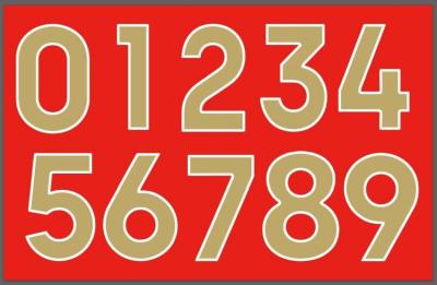 China Customized Durable Heat Press Names And Numbers For jerseys uniforms for sale