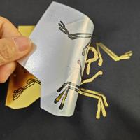 China Personalized Metallic Heat Transfer Gold Foil Branding Logo Heat Transfer Label Sticker for sale