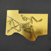 China Personalized Metallic Heat Transfer Gold Foil Branding Logo Heat Transfer Label Sticker for sale