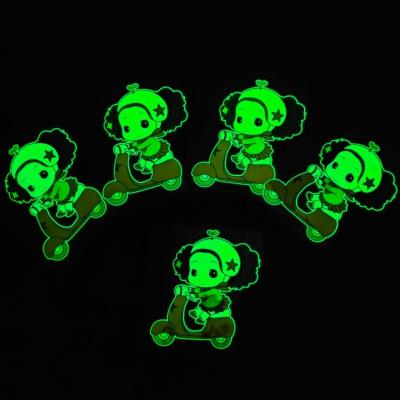 China Clothes Hot Press Glow In The Dark Stickers Customizable for sale